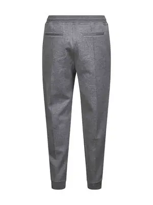 Brunello Cucinelli Grey Double Fleece Jogger Trousers - Multicolor