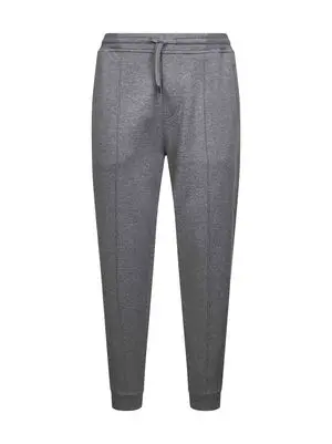 Brunello Cucinelli Grey Double Fleece Jogger Trousers - Multicolor