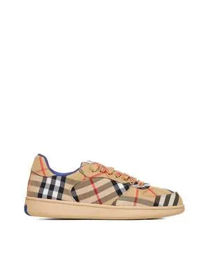 Burberry Checked Lace-up Sneakers - Multicolor