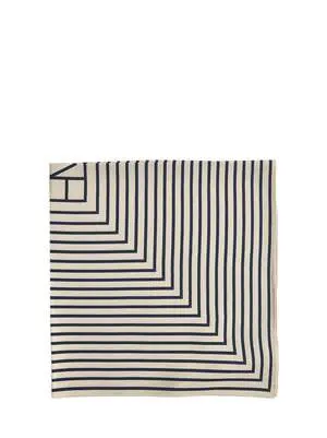 TOTEME Silk Scarf With Monogram Print - Multicolor