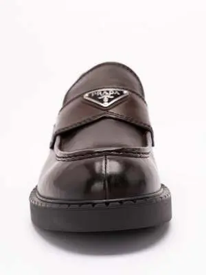 Prada Chocolate Leather Loafers