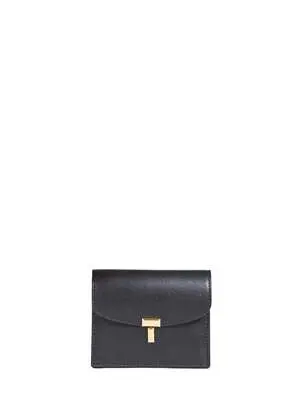 TOTEME Black T-lock Card Holder - Multicolor