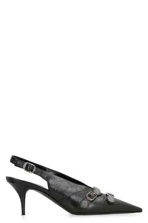 Balenciaga Cagole 70mm Slingback Pumps - Black