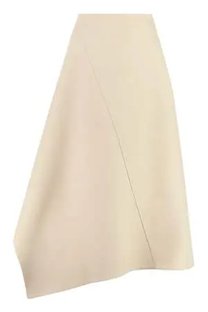 Bottega Veneta Asymmetric Cotton Midi Skirt - Beige