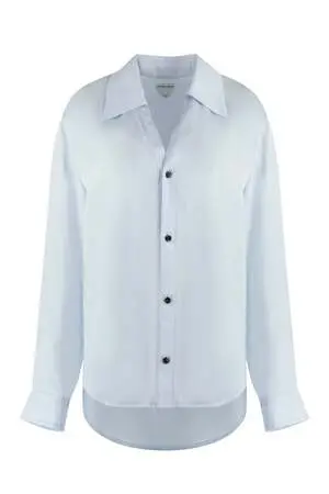 Bottega Veneta Viscose Twill Shirt With Asymmetric Hem