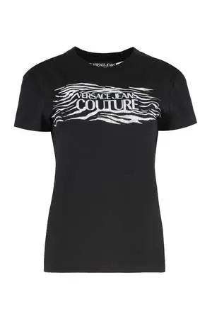 Versace Logo Print T-shirt - Black