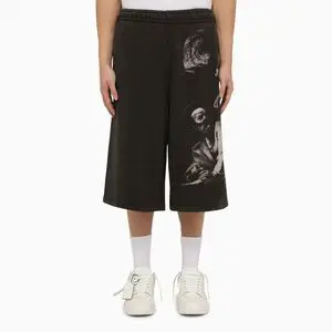 Off-White S. Matthew Cotton Track Shorts - Black