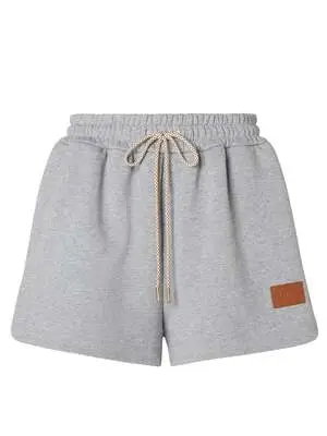 Fendi FENDI Drawstring Waist Shorts With Embellished Detail Grigio