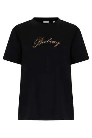 Burberry Stylish Logo Cotton T-shirt Short Sleeve