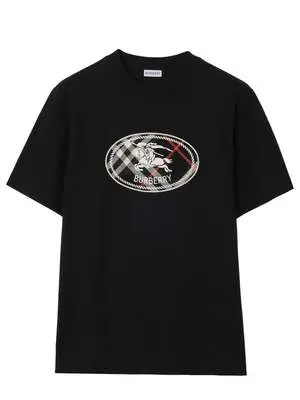 Burberry Rethexed Fit Embroidered T-shirt Size - Nero