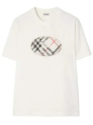 Burberry Knights Embroidered Fit T-shirt Size - Bianco