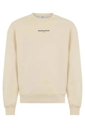 Maison Kitsuné Comfort Fit Sweatshirt With Logo Ss26 - Beige