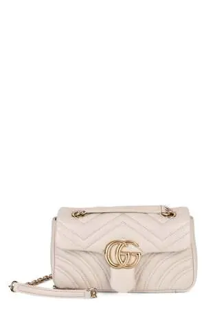 Gucci Mini Gg Matelassé Shoulder Bag - Beige