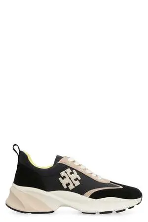 Tory Burch Good Luck Leather Sneakers - Black