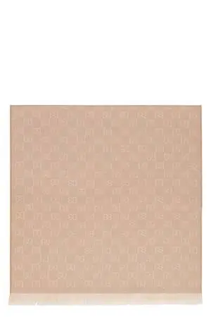 Gucci Wool Scarf 45x185 Cm With Fringed Edges