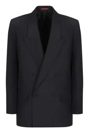 Gucci Double-breasted Jacket In Technical Panama - Black