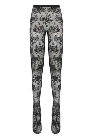 Balenciaga Floral Lace Stockings - Grey