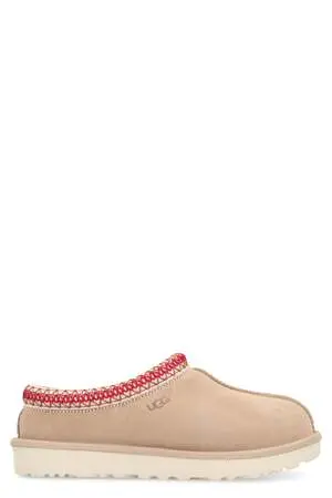 UGG Suede Sheepskin Lined Slippers - Beige