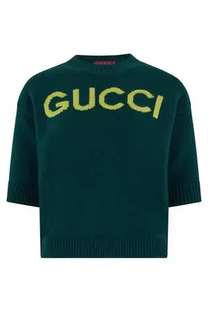 Gucci Logo Wool Sweater - Green