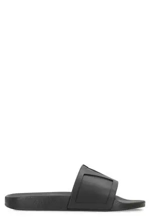 Valentino Garavani Rubber Slide Sandals - Black