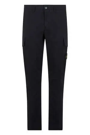 Stone Island Classic Straight Cut Cargo Pants For - Blue