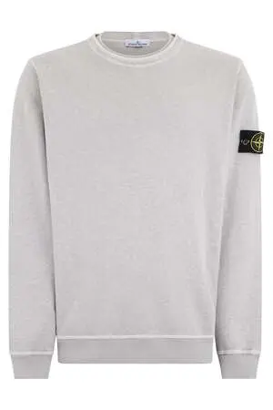 Stone Island STONE ISLAND Logo Emblem Long Sleeve Sweatshirt Light Gray