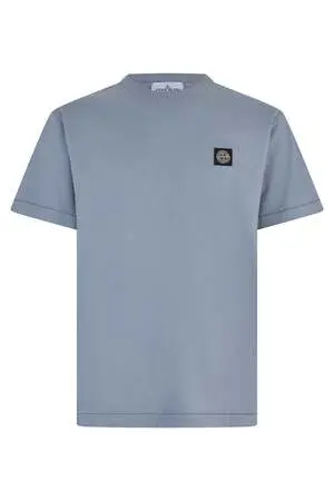 Stone Island Comfort Fit Short Sleeve T-shirt For - Light Blue