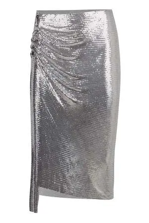 Rabanne Metallic Ruched Skirt