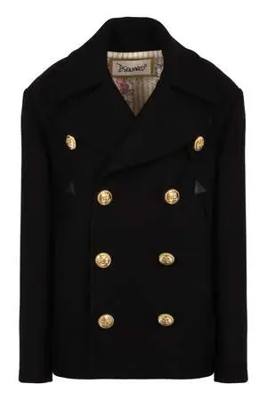 Dsquared2 Virgin Wool Blend Double-breasted Caban Coat