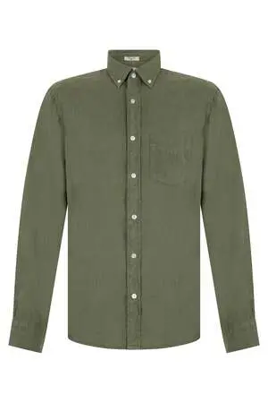 Gant Long Sleeve Linen Shirt Perfect For Spring/summer 2026 - Green