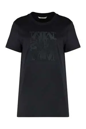 Max Mara Embroidered Cotton T-shirt For - Black