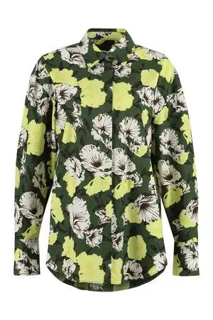 MSGM Floral-print Long-sleeve Shirt