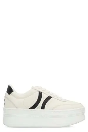 Celine Calfskin Block Sneakers With Wedge Outsole