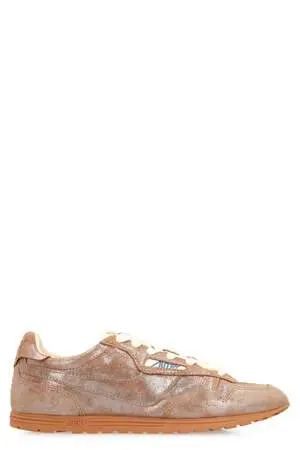 AUTRY Glitter Suede Low-top Sneakers - Brown