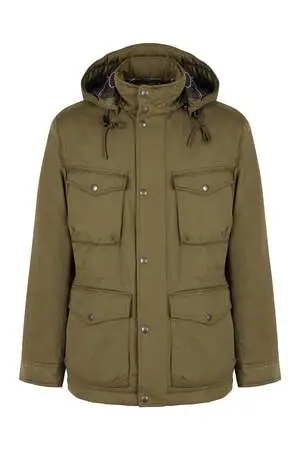 Woolrich Hooded Padded Utility Jacket - Green