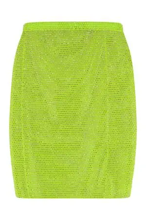 SANTA BRANDS Rhinestone Netted Skirt - Green