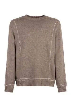 Giorgio Armani Wool And Cashmere Crew Neck Sweater - Beige