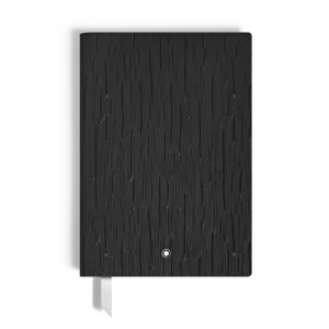 Montblanc Medium Notebook In Corteccia Leather, Lined Pages - Black