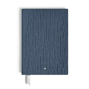 Montblanc Medium Notebook In Corteccia Leather, Lined Pages - Blue