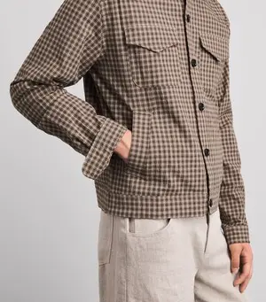 Oliver Peoples Stretch-cotton Check Witley Overshirt