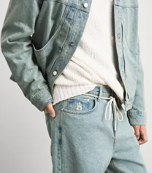 ABOUT:BLANK Shoelace Belt Wide-leg Jeans
