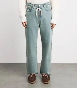 ABOUT:BLANK Shoelace Belt Wide-leg Jeans