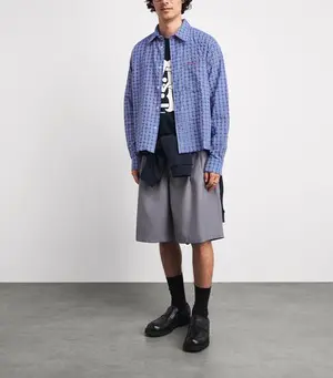 ABOUT:BLANK Cotton Raw-hem Check Shirt