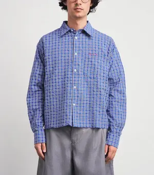 ABOUT:BLANK Cotton Raw-hem Check Shirt