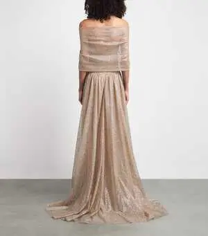 SANDRA MANSOUR Glitter Haze Gown