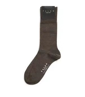 Falke Virgin Wool-blend Airport Socks - Brown