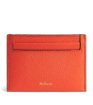 Mulberry Leather Continental Card Holder - Orange