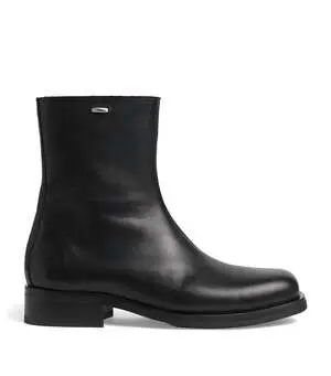 Our Legacy Leather Camion Ankle Boots - Black