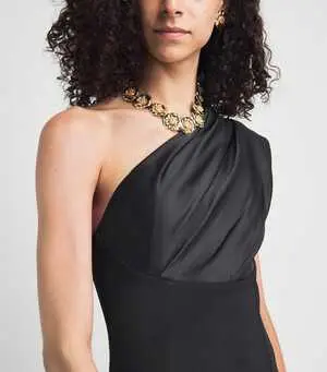 Solace London One-shoulder Gracie Maxi Dress - Black