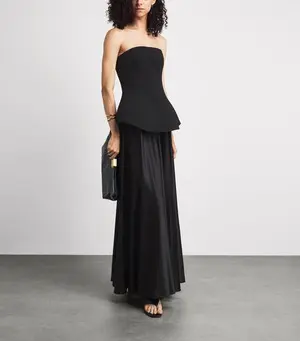 Solace London Peplum Oriana Maxi Dress